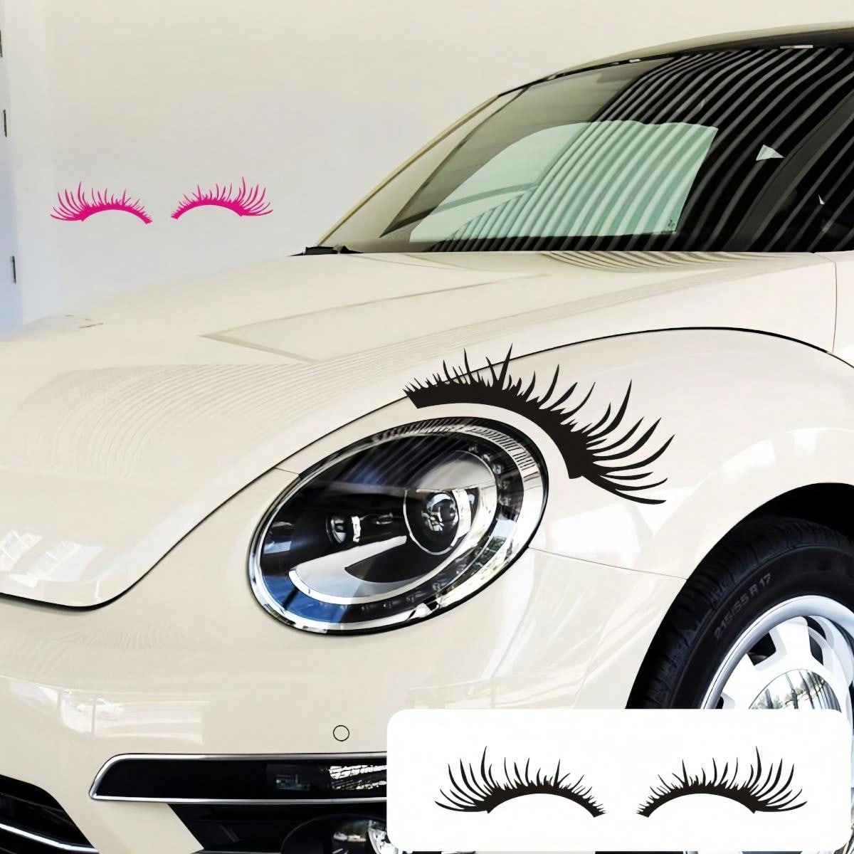 1PC Car Headlights Eyebrow Stickers, Sexy Eyelashes, Car Stickers, Car ...