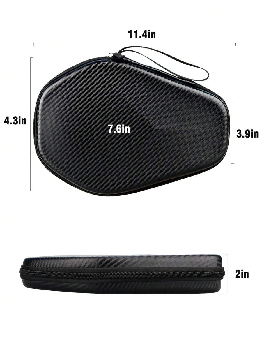Hexagonal Ping Pong Paddle Case - Hard Shell Protector For 2 Long ...