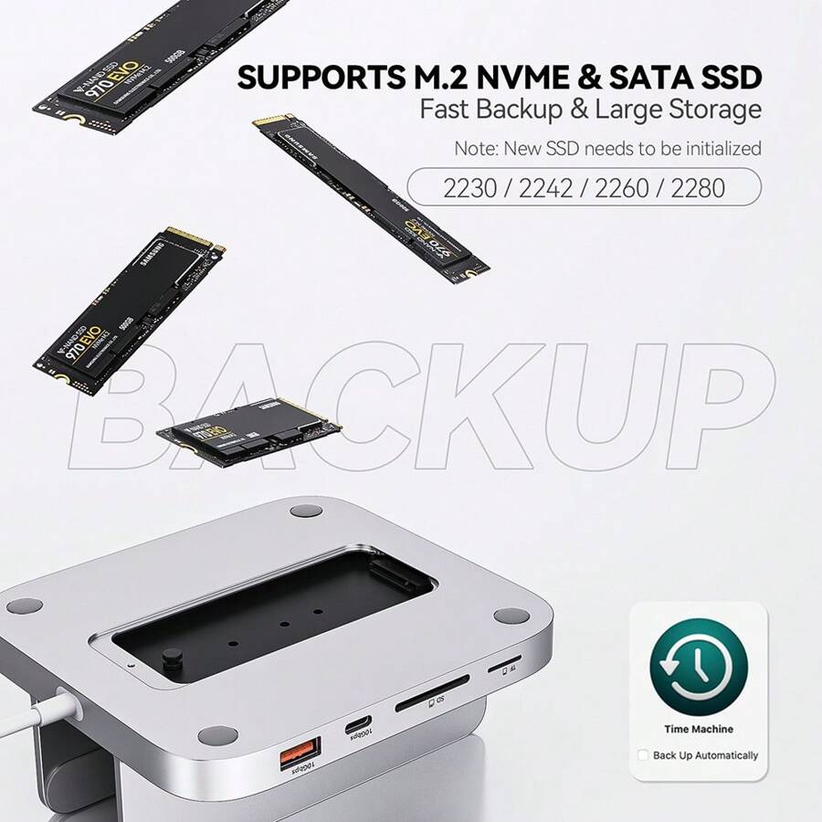 Minisopuru Upgrade Mini Dock Support M2 Nvmesata Ssd Mini Hub Shein Usa