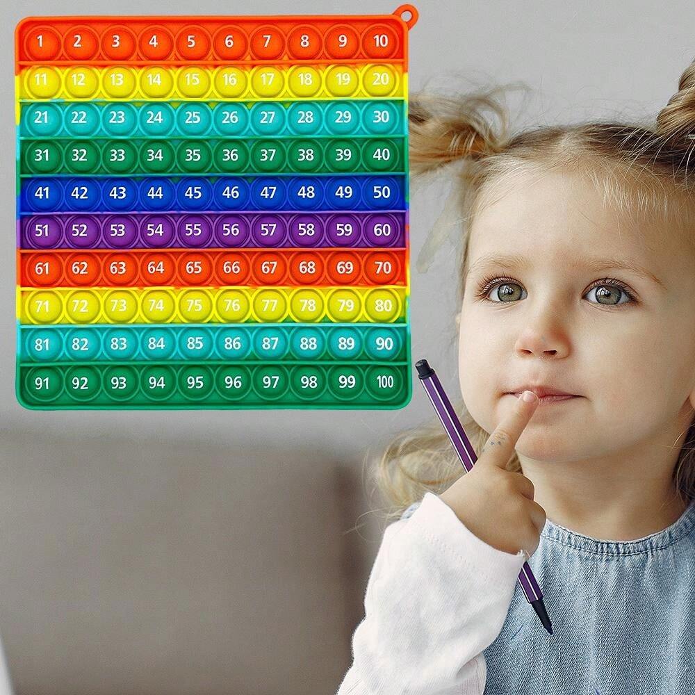 6.8in(17.3cm) 1-100 Numbers Counting Fidget Pop Toys Stationery Math ...