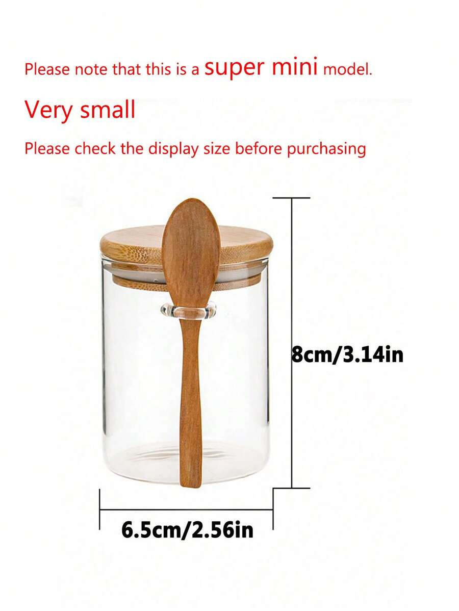 Mini Glass Spice Jar Mini Round Glass Salt Jar Airtight Jar, Seasoning ...