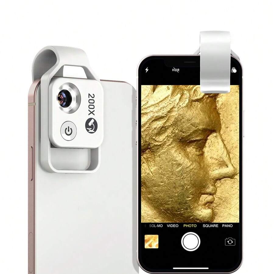 APEXEL Pocket Phone Microscopes, 200X Zoom Clip On Microscopes ...