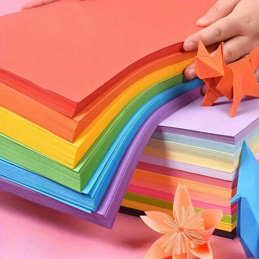 50pcs/Set A4 Colored Paper, 10 Colors Copy Printing Paper, Origami ...
