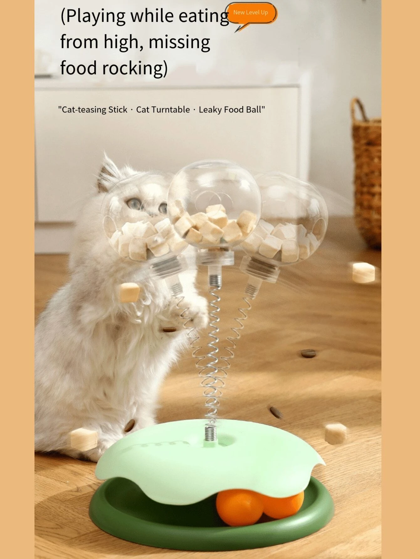One Piece, Cat Toys, Food Leakage Teasing Cat Turntable, Multi ...