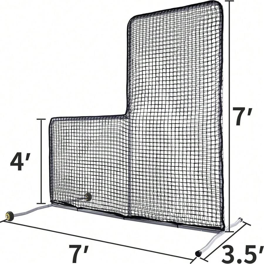 Kapler L Screen Baseball Pitching Screen, 7X7FT Baseball Softball ...
