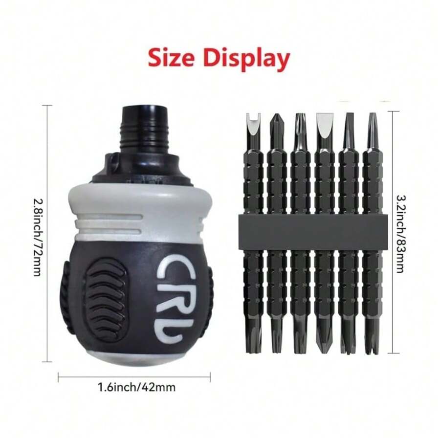 16 In 1 Short Handle Ratchet Multi-Purpose Screwdriver Set, Small ...