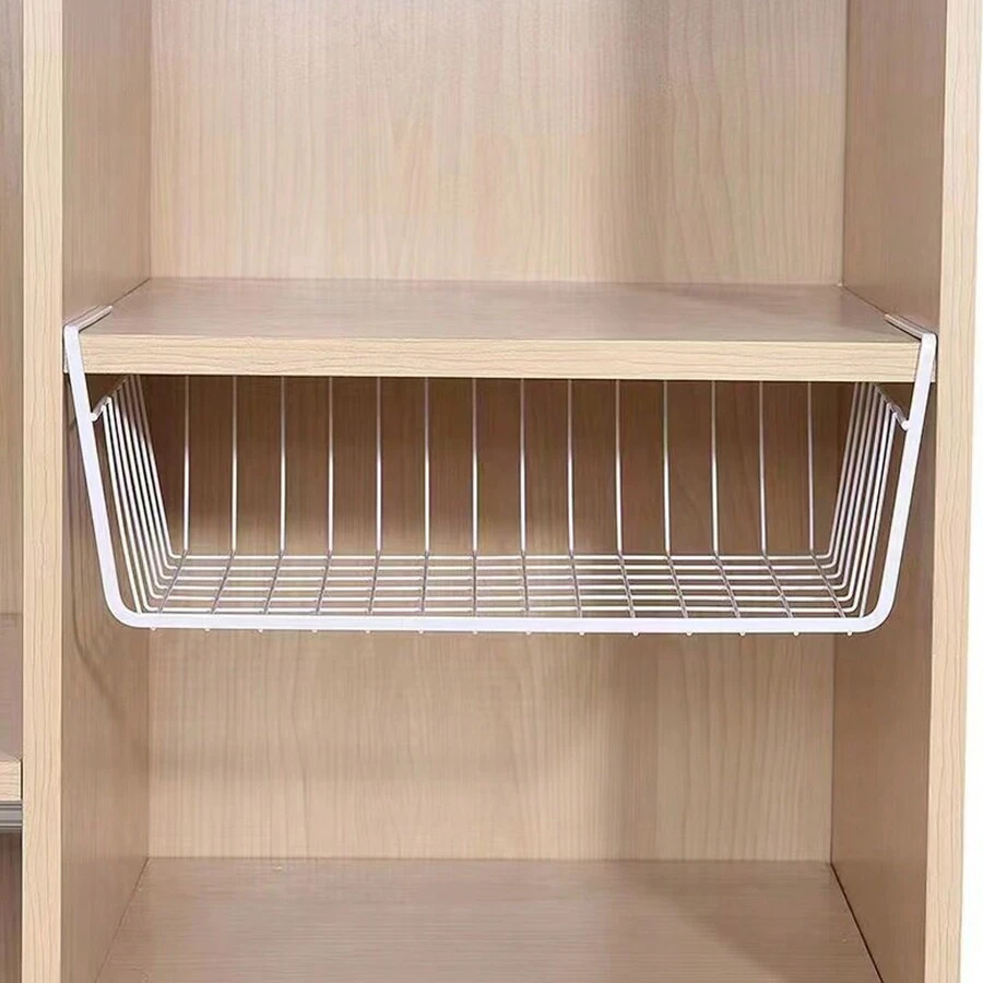 1pc Under Desk Storage Hanging Basket, Multi-Layered Desktop Wardrobe ...