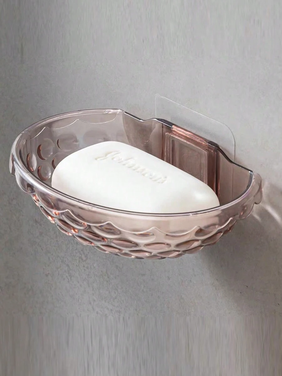 1pc Transparent Soap Box For Wall Mounting Without Drilling In Bathroom ...