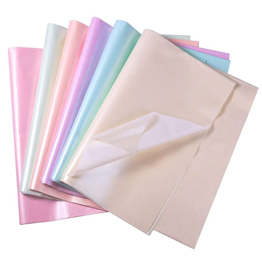 60 Sheets Tissue Paper, 6 Metallic Colors Tissue Paper For Gift Bags ...