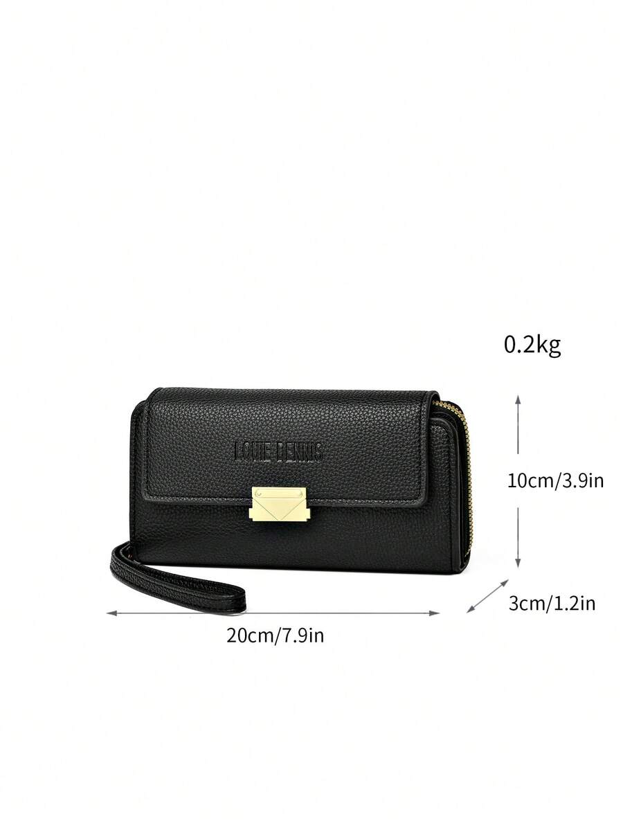 Fashionable High-Capacity Women's Tri-Fold Long Wallet With Reading ...