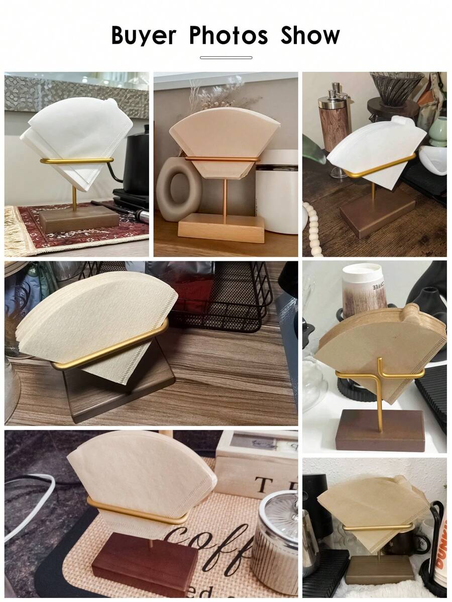 Wooden Holder Filtering Papers Storage Rack For V60 Filter Paper Stand ...