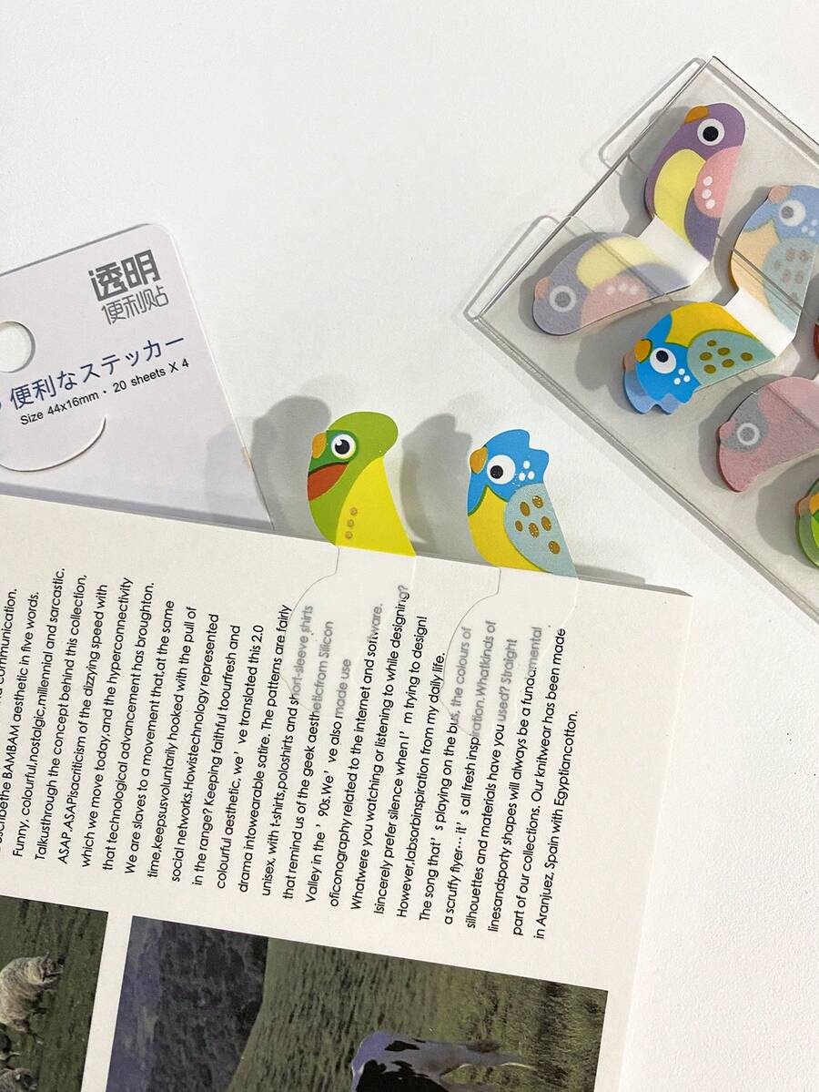 Pull-Out Transparent Marking Stickers, Cute Animal-Themed Creative ...