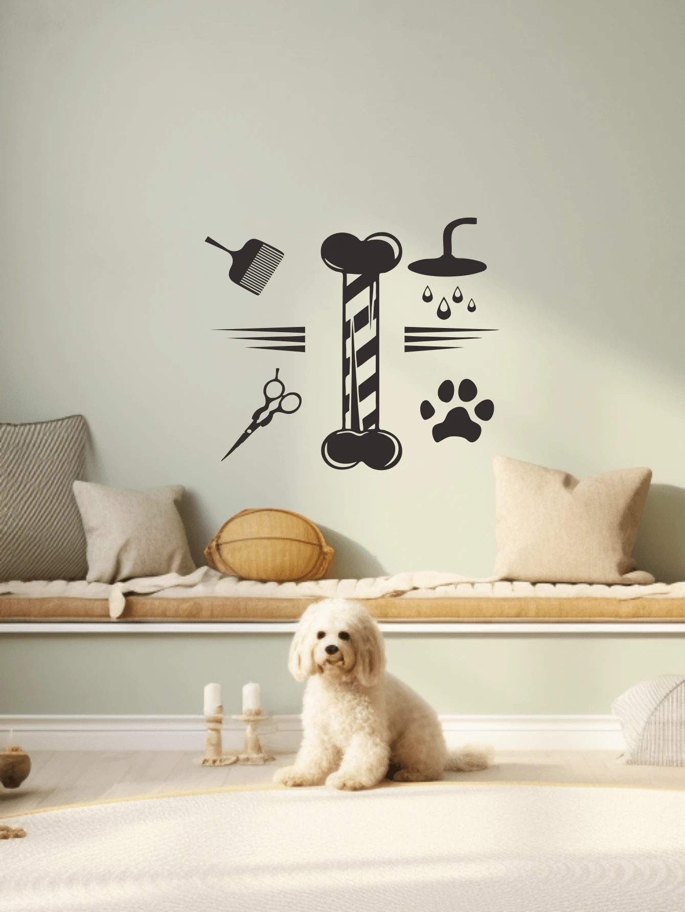 1pc Pampered Pets Wall Decal Sticker | Pet Grooming Salon Decor | Pet ...