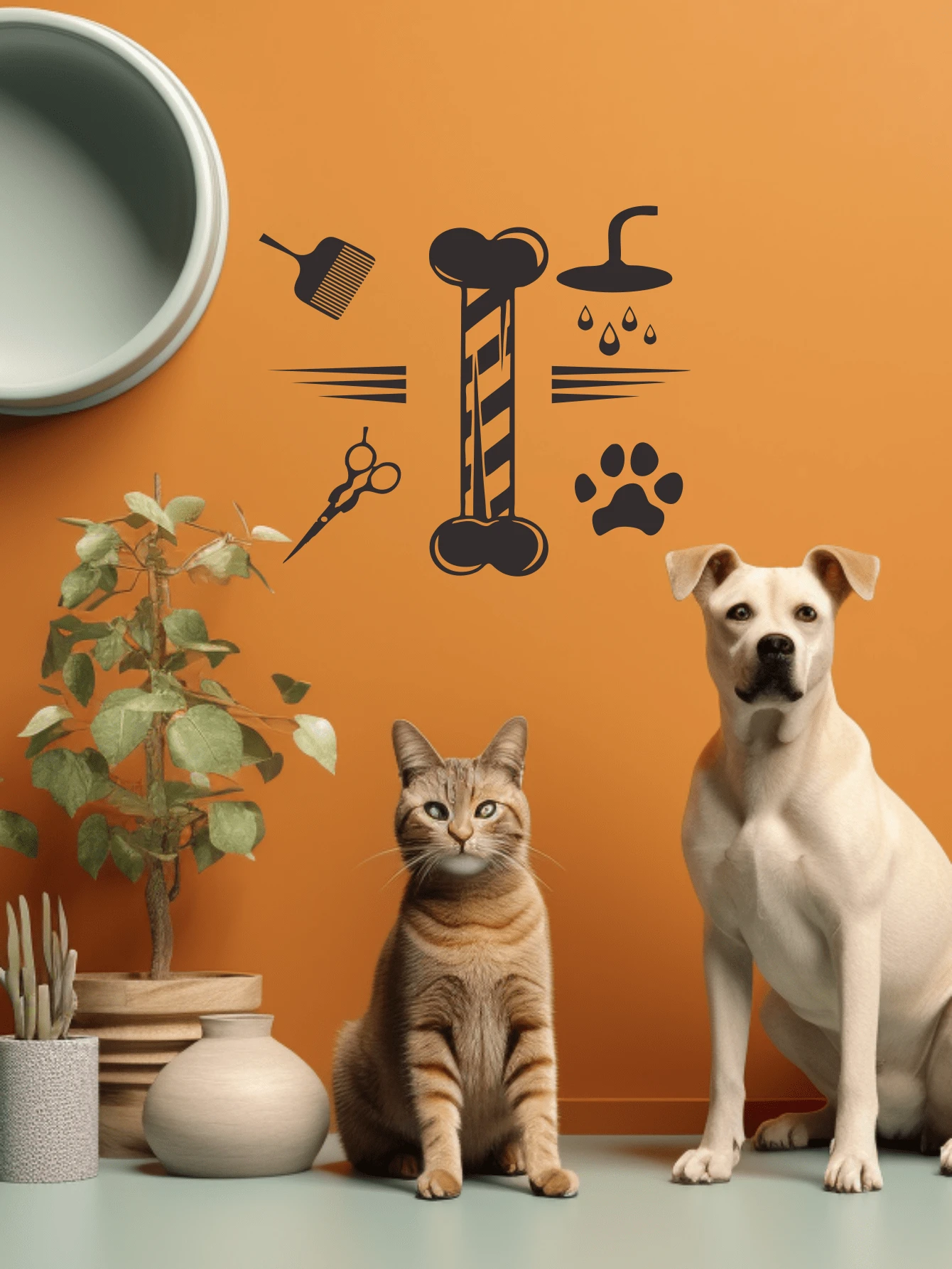 1pc Pampered Pets Wall Decal Sticker | Pet Grooming Salon Decor | Pet ...
