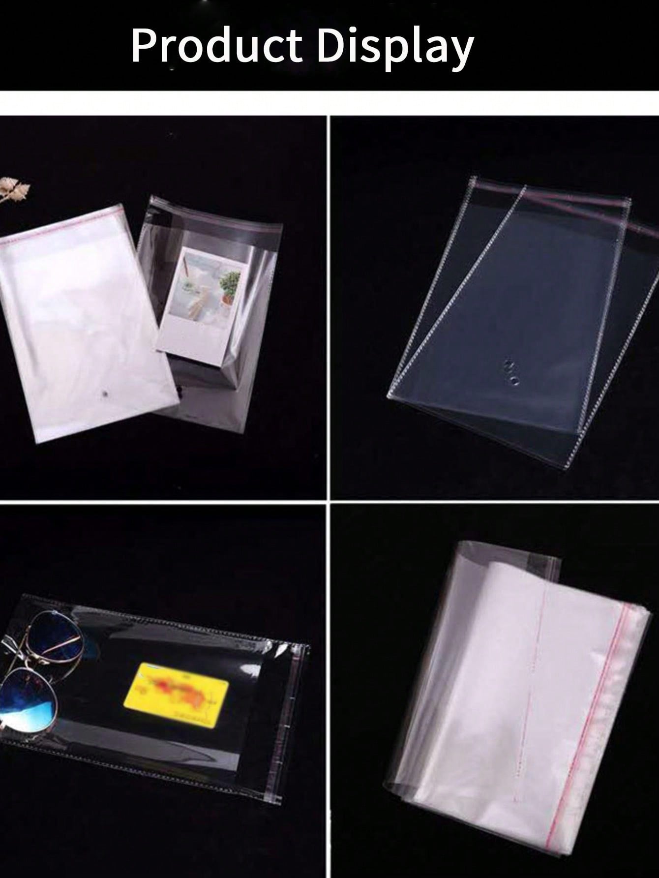100pcs Transparent Self-Sealing Packaging Bags, Suitable For Packing ...