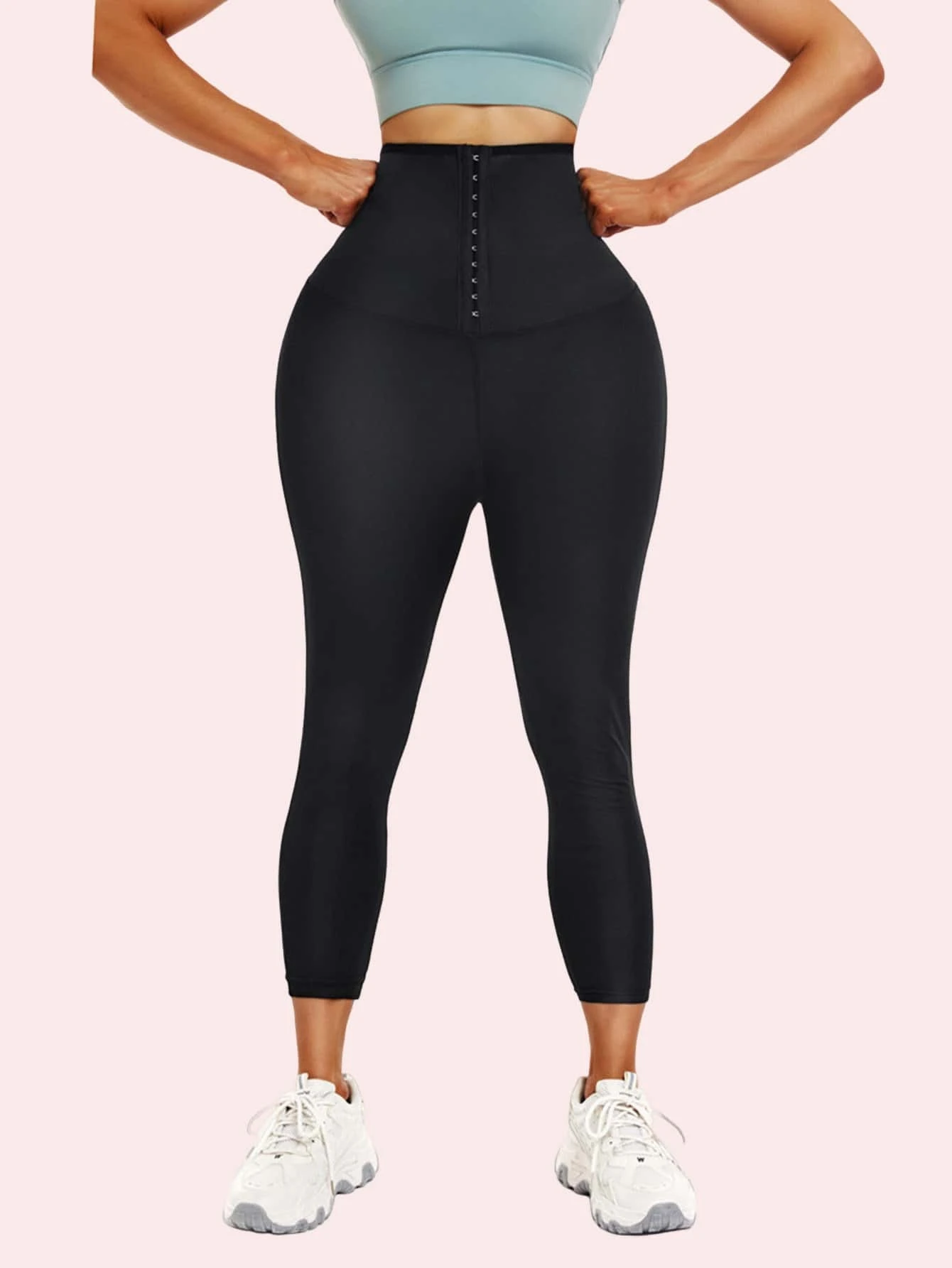 NONE SMELL Women Hook Waist Trainer Corset High Waist Sauna Sweat ...