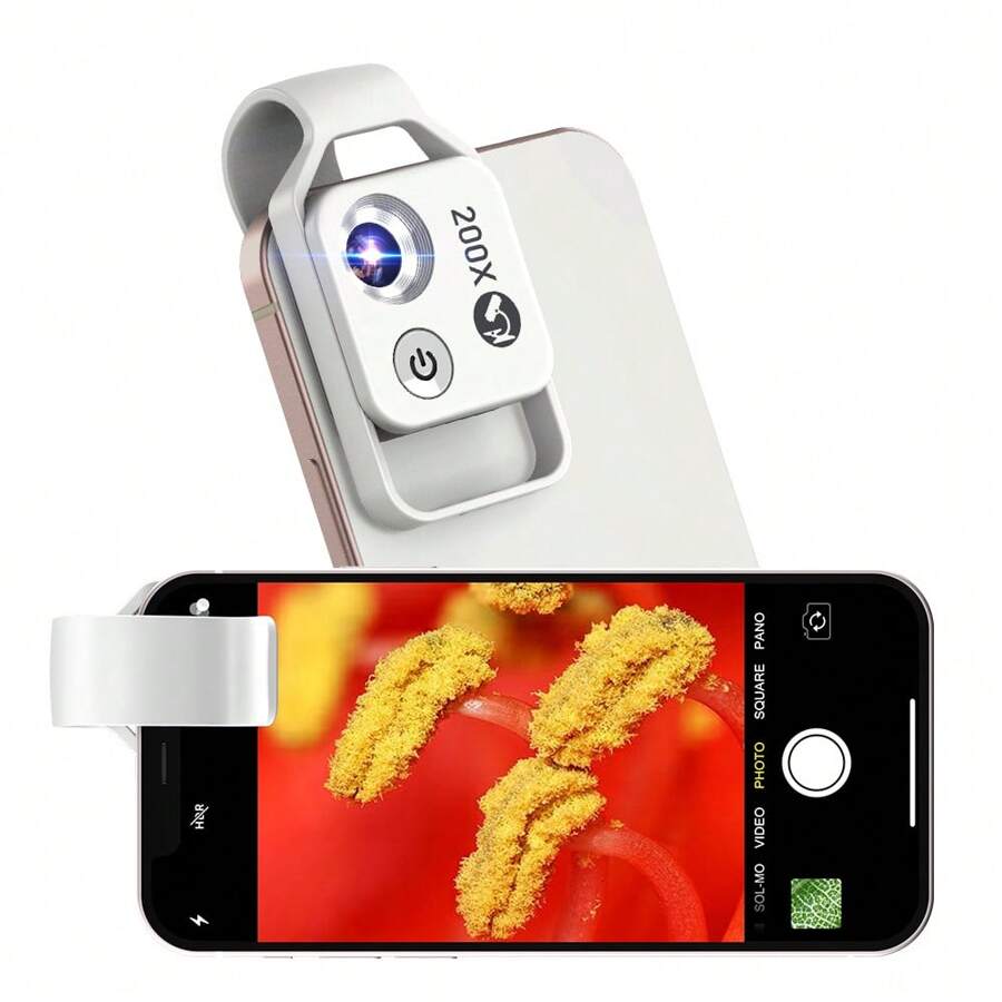 APEXEL Pocket Phone Microscopes, 200X Zoom Clip On Microscopes ...