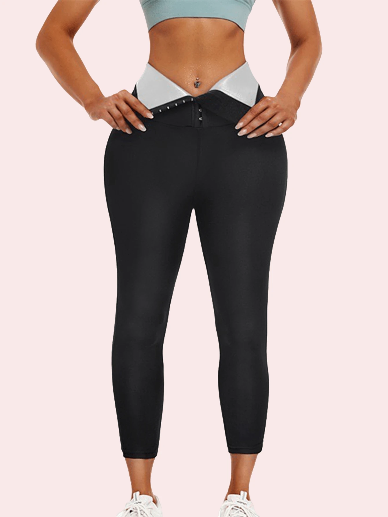 NONE SMELL Women Hook Waist Trainer Corset High Waist Sauna Sweat ...