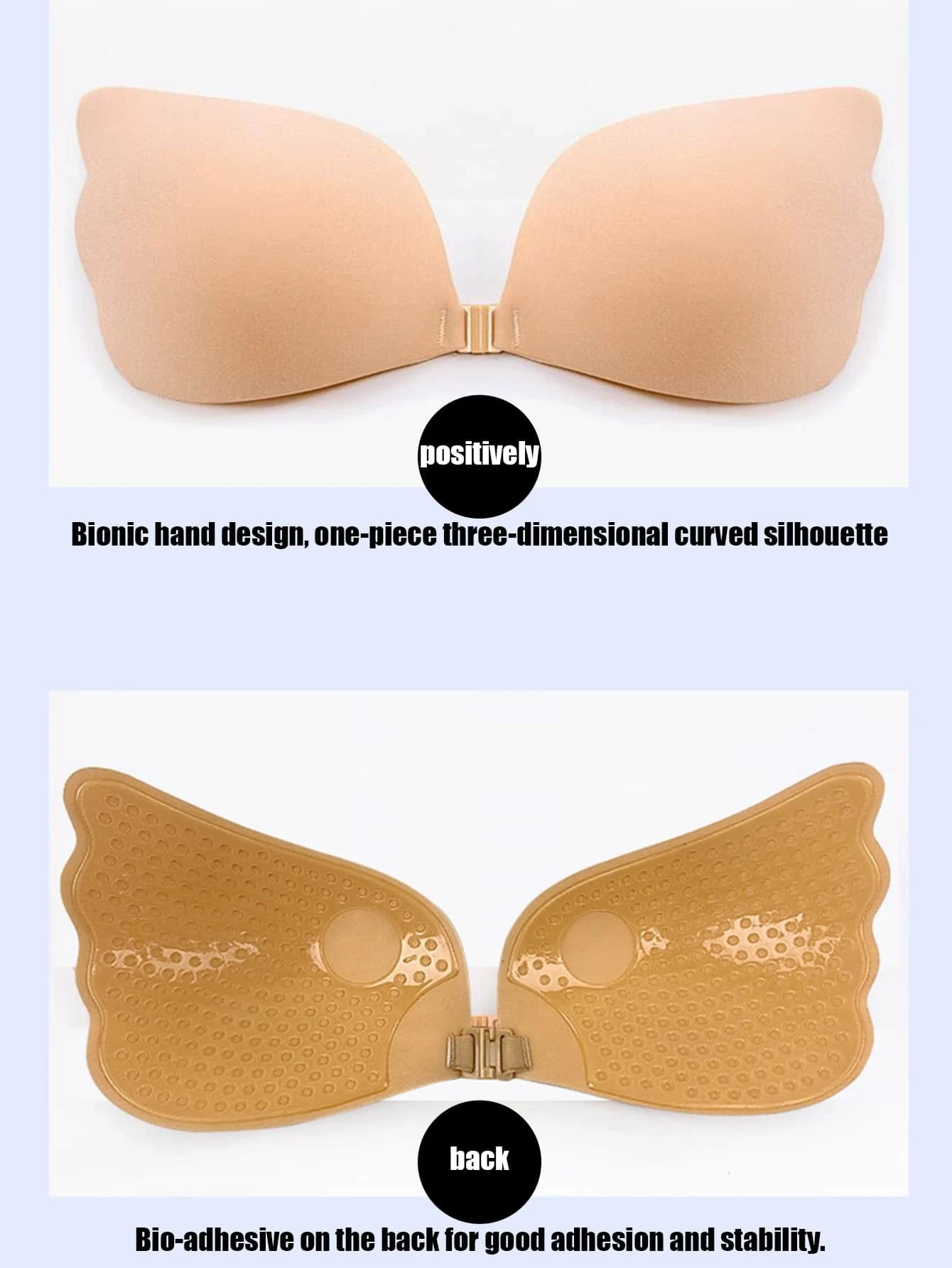1 Pack Invisible Bra + 10 Disposable Non-Woven Breast Patch No ...