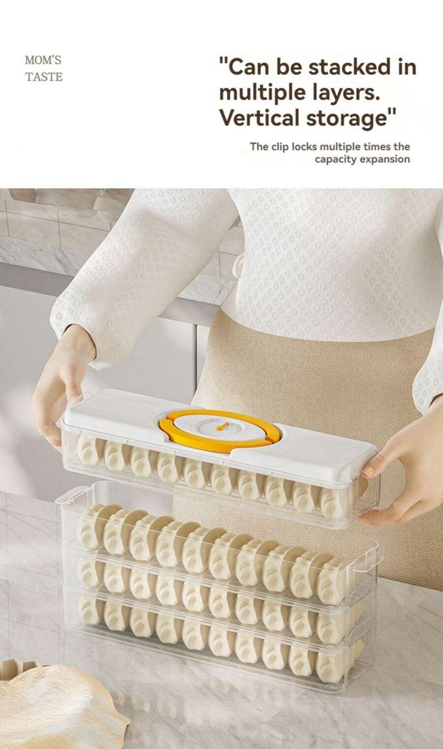 1pc Large Capacity Dumpling Box, Special Seal Fresh-Keeping Multi-Layer ...