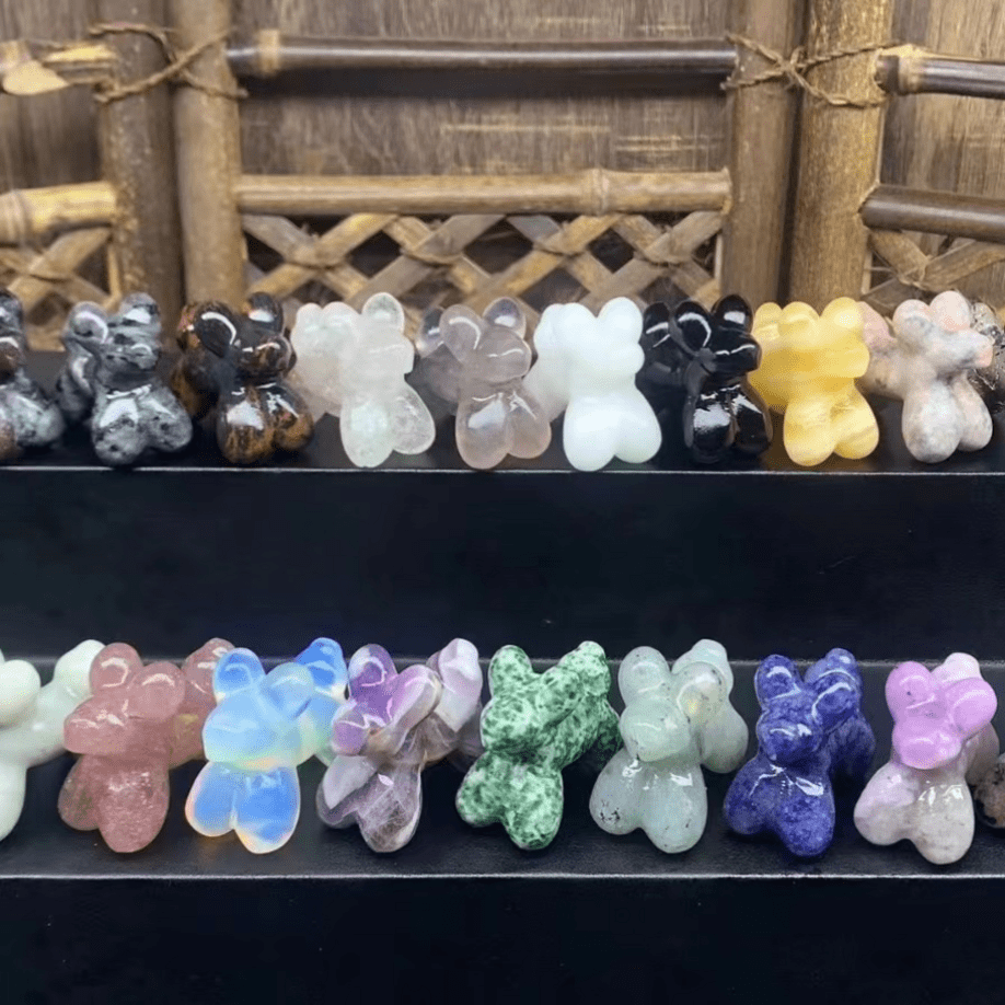 1pc Hand Carved Natural Crystal Balloon Dog Sculpture (3cm/1.17inch ...