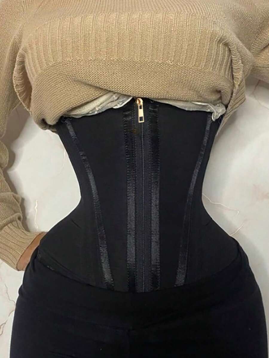 Latex Waist Trainer Belt, Double Layer Compression Waist Shaper For Women, Body Shaper With ...