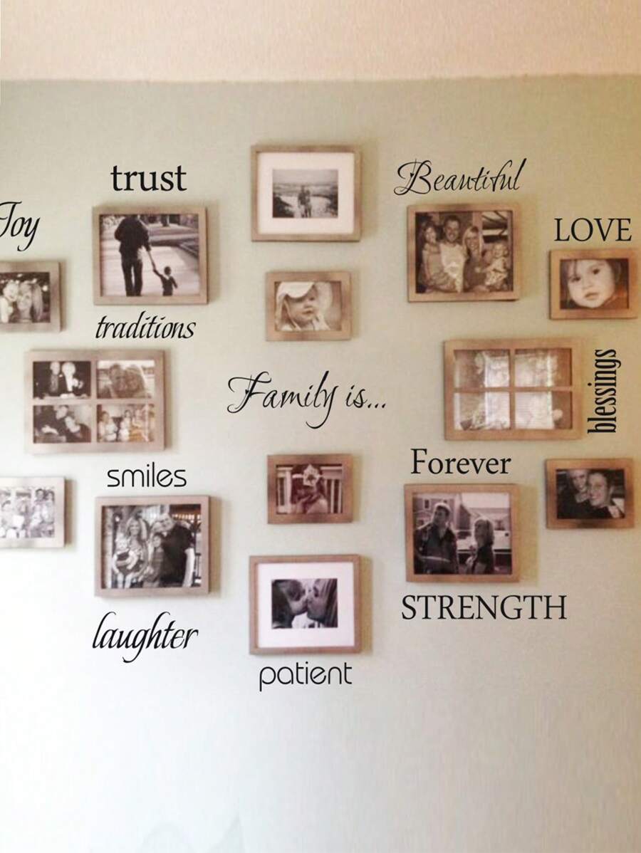Sets Of 12 Picture Wall Decals Family Inspirational Quotes Sticker ...