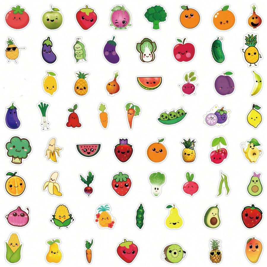 60PCS Hey Bear Sensory Stickers Fruit Stickers Food Stickers Bulk ...