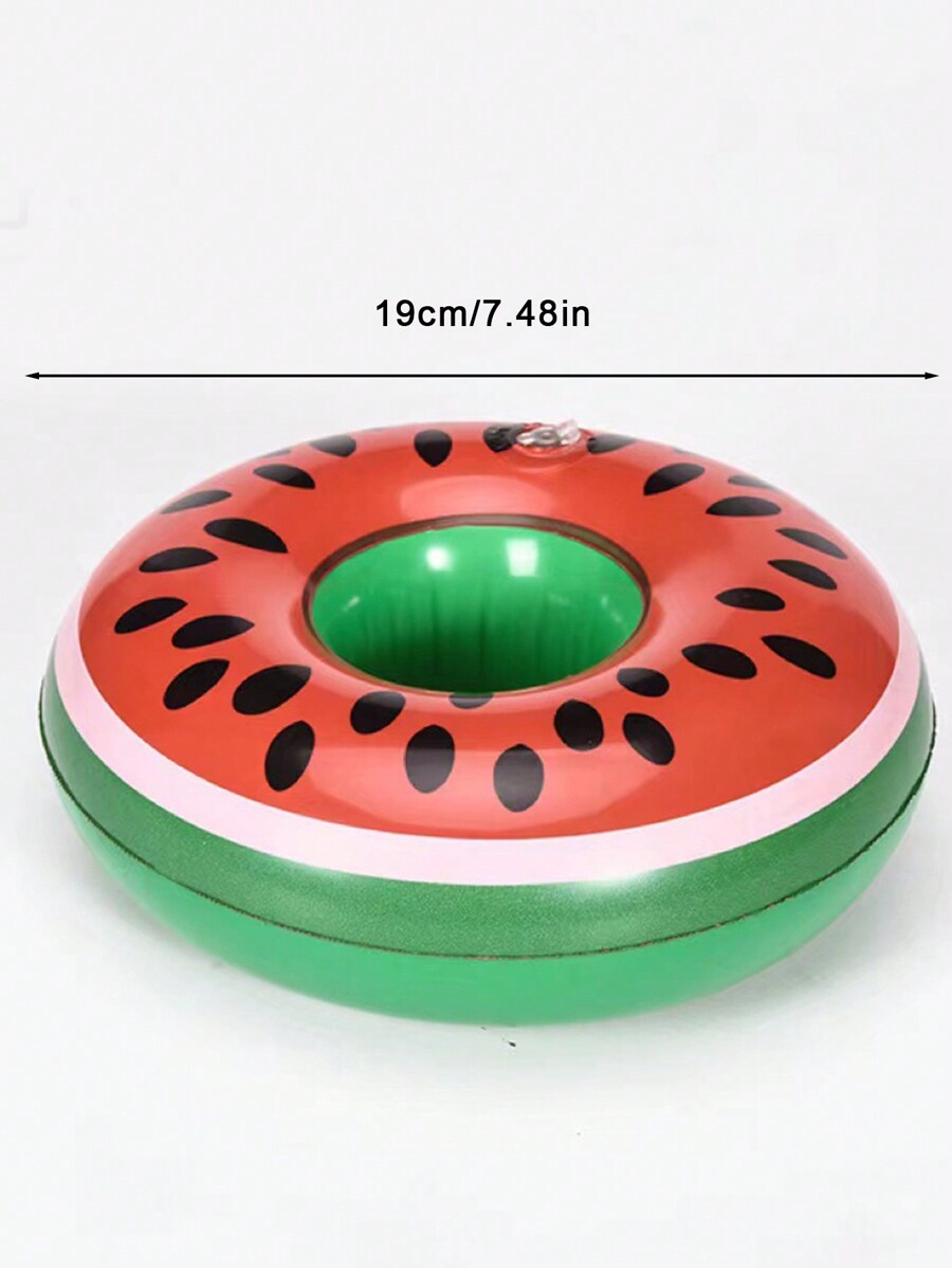 1pc Pvc Watermelon Shaped Inflatable Cup Holder Float For Pool Party ...