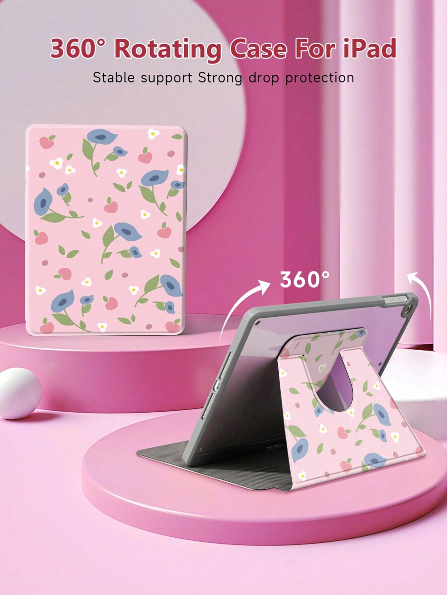 Flowers IPad Rotating Case For IPad IPad 10th Generation 10.9 Inch 2022 ...