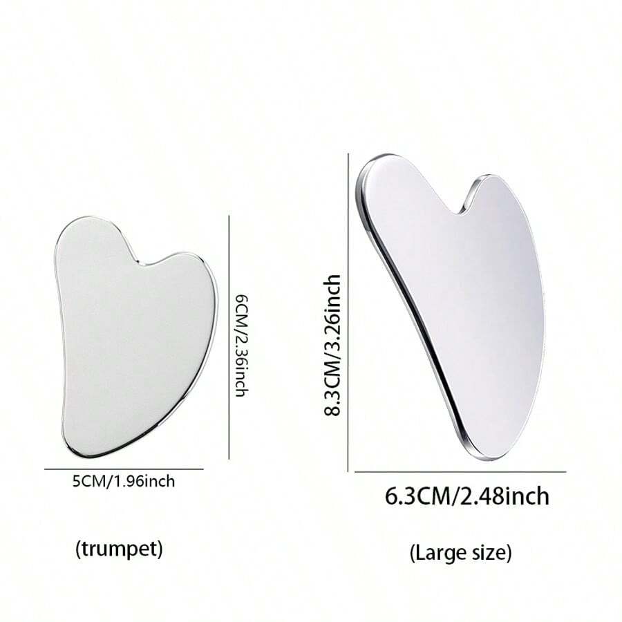 Stainless Steel Heart-Shaped Gua Sha Tool, Mirror Finish, 304 Metal Gua ...