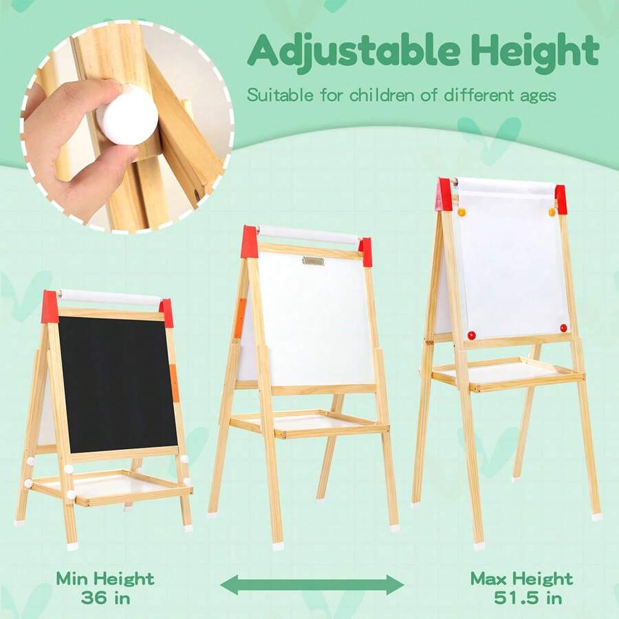 Kids Easel With LCD Board,Dry Erase Art Easel W/Magnetic Whiteboard ...