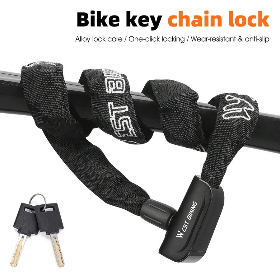 WEST BIKING WEST BIKING Bicycle Lock Anti-Theft Key Lock Mountain Bike ...