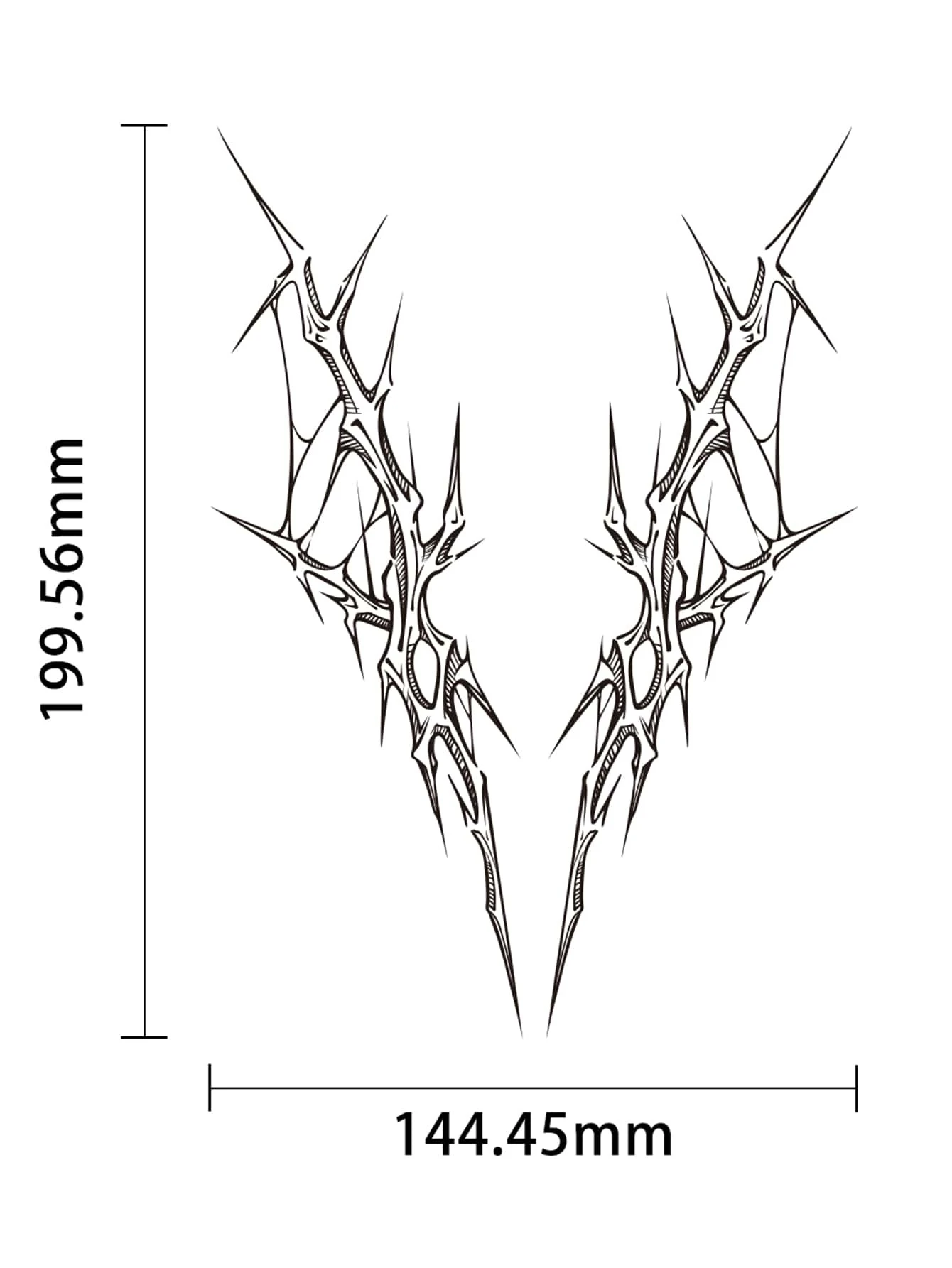 Beauty Sticker 1pc Halloween Thorns Waterproof Long Lasting Semi ...