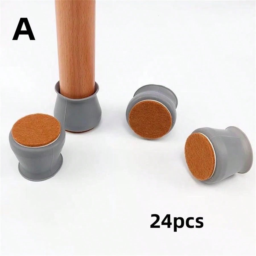 24 Packs Upgraded Ruby Slider Chair Leg Protector Hardwood Floors Fits ...