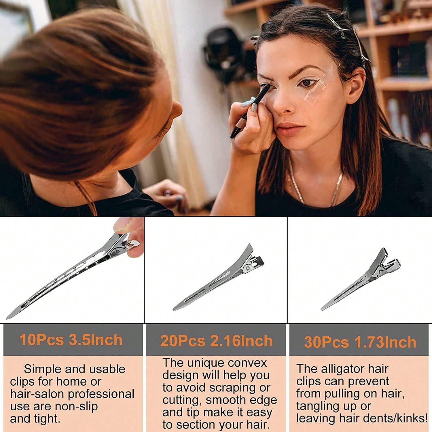 60Pcs Metal Duck Billed Hair Clips For Women Styling Sectioning, Silver ...