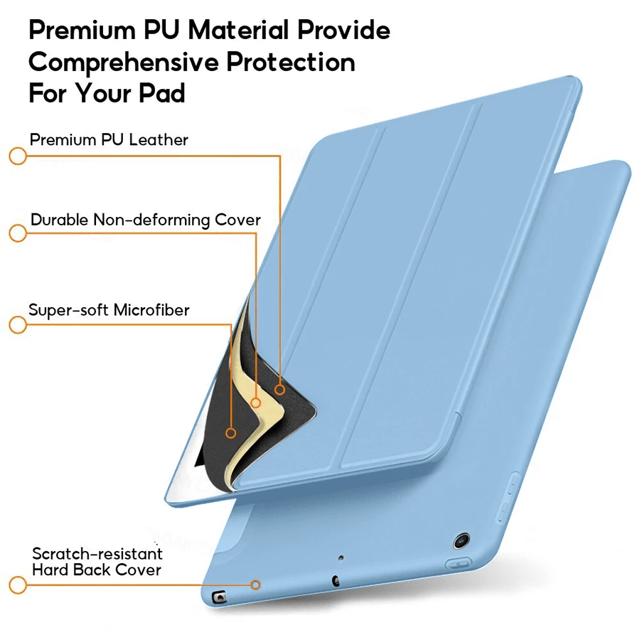 Blue Folding Tablet Case Compatible With Samsung Galaxy Tab S9 Fe S8 S7 ...