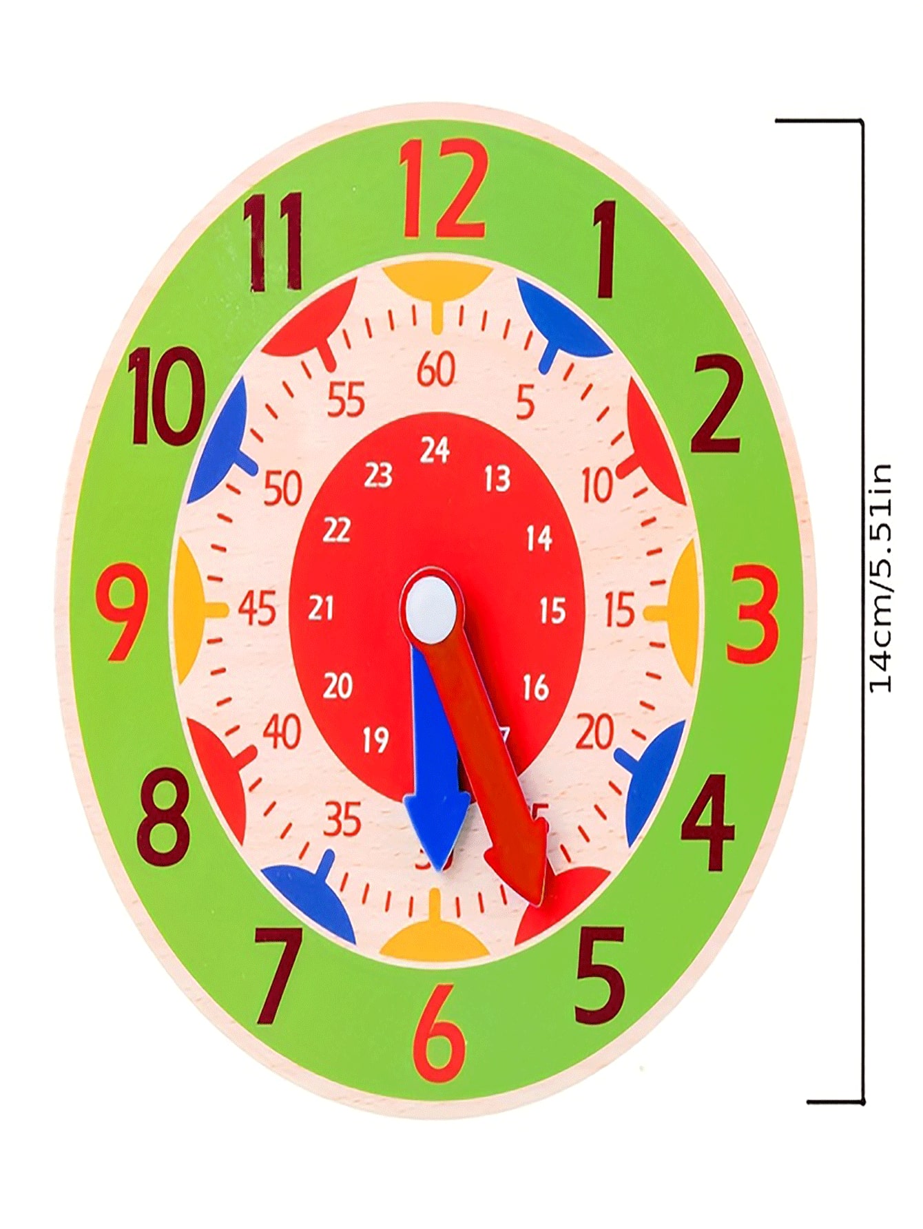 Wooden Clock Model Toys Educational Learning Clock Teaching Aids Time ...