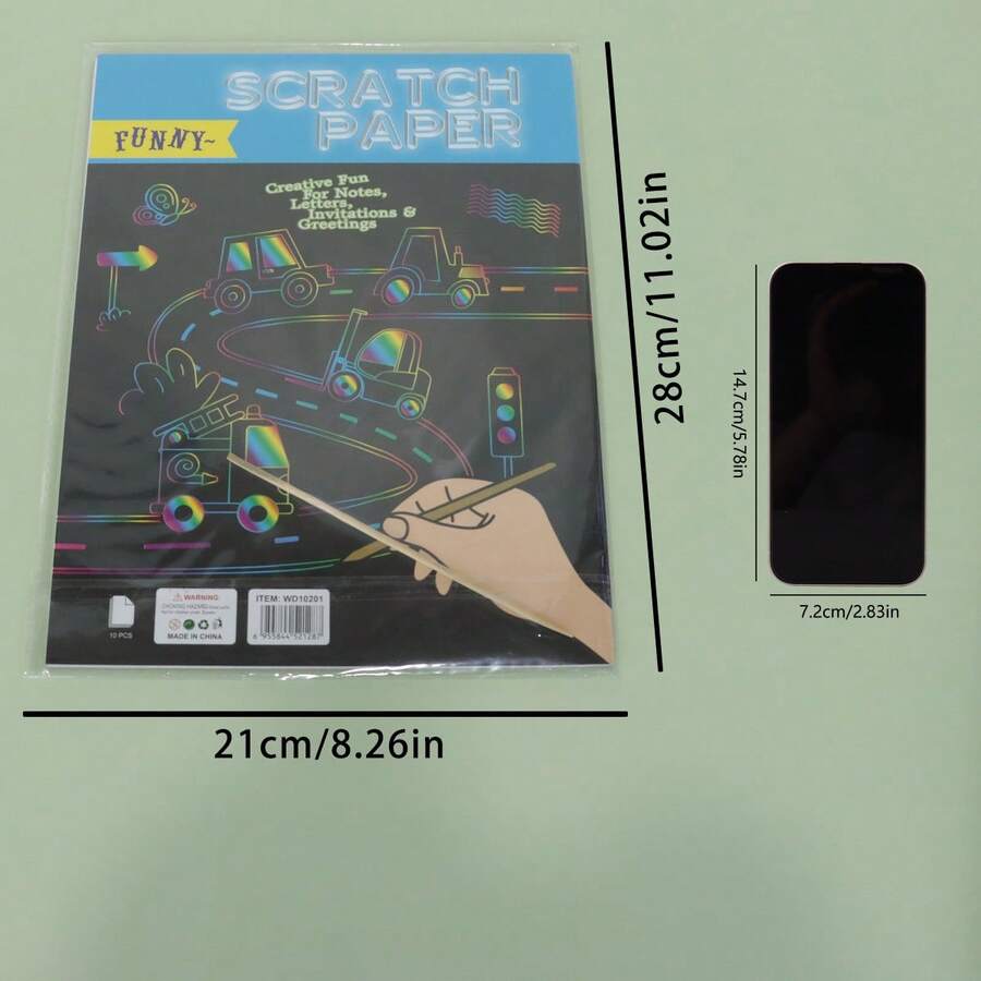 Scratch Art Paper For Kids, 8k/4k Kindergarten Colorful Scratch Wax Art ...