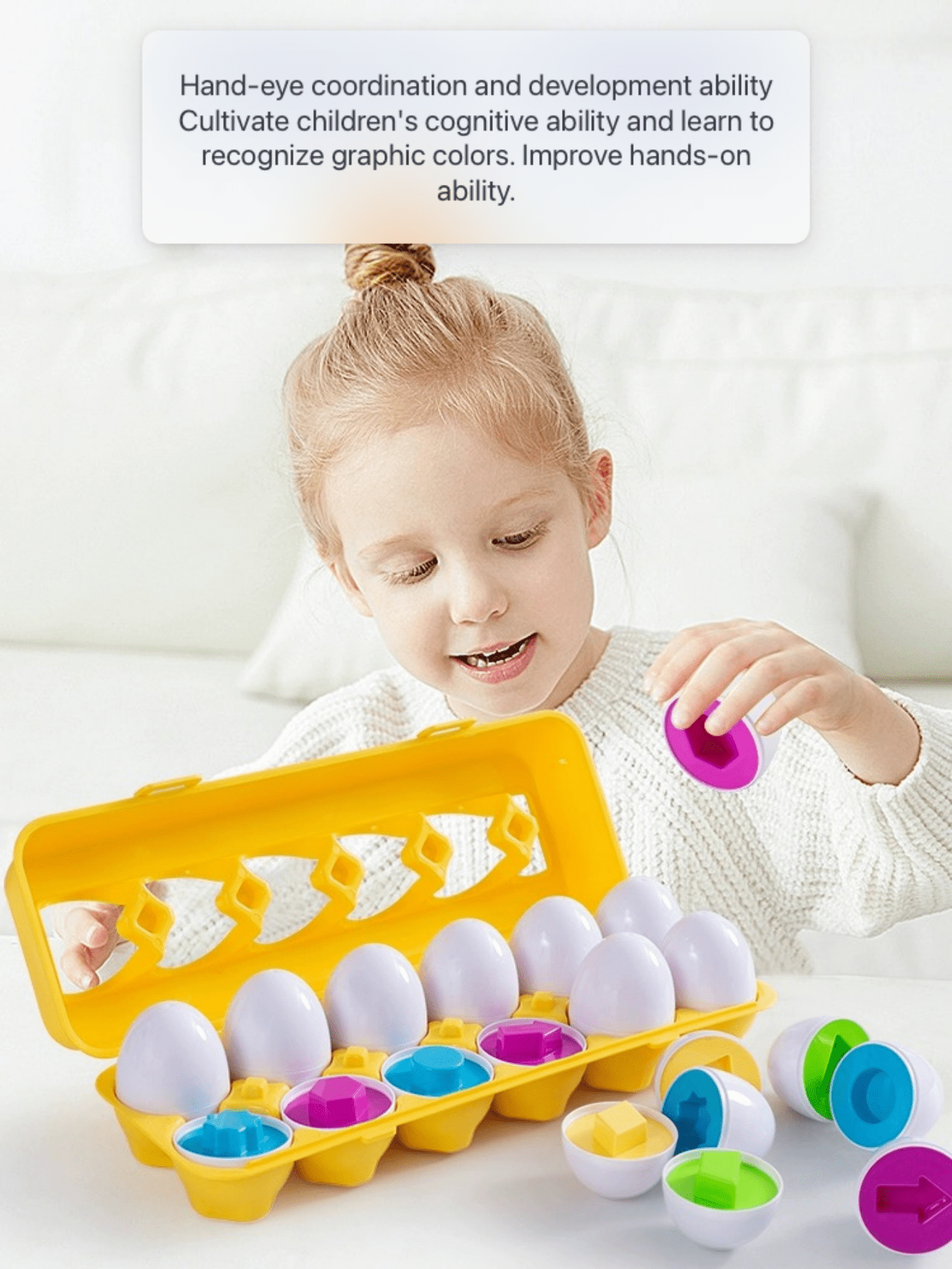 Children's Early Education Pairing Smart Egg, Breakable Toy Fake Eggs ...