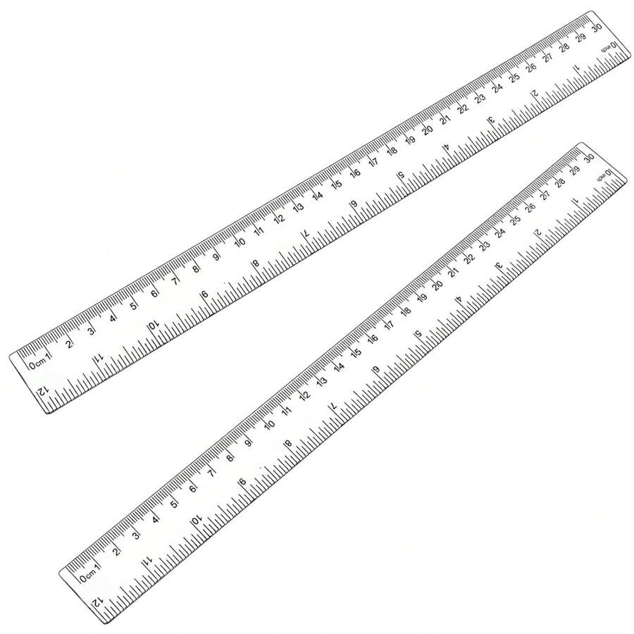 Clear Ruler 12 Inch Plastic Ruler Inches And Metric Ruler For Drawing ...
