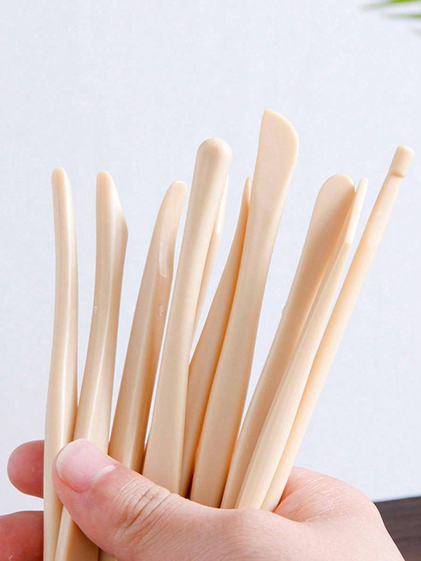 10pcs Fake-Wood Abs Plastic Carving Knife Set For Pottery, Soft Clay ...