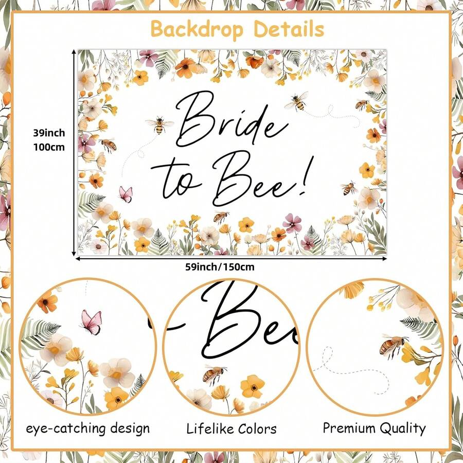 kreatwow 1pc Margs And Matrimony Backdrop Bachelorette Party Decor For ...