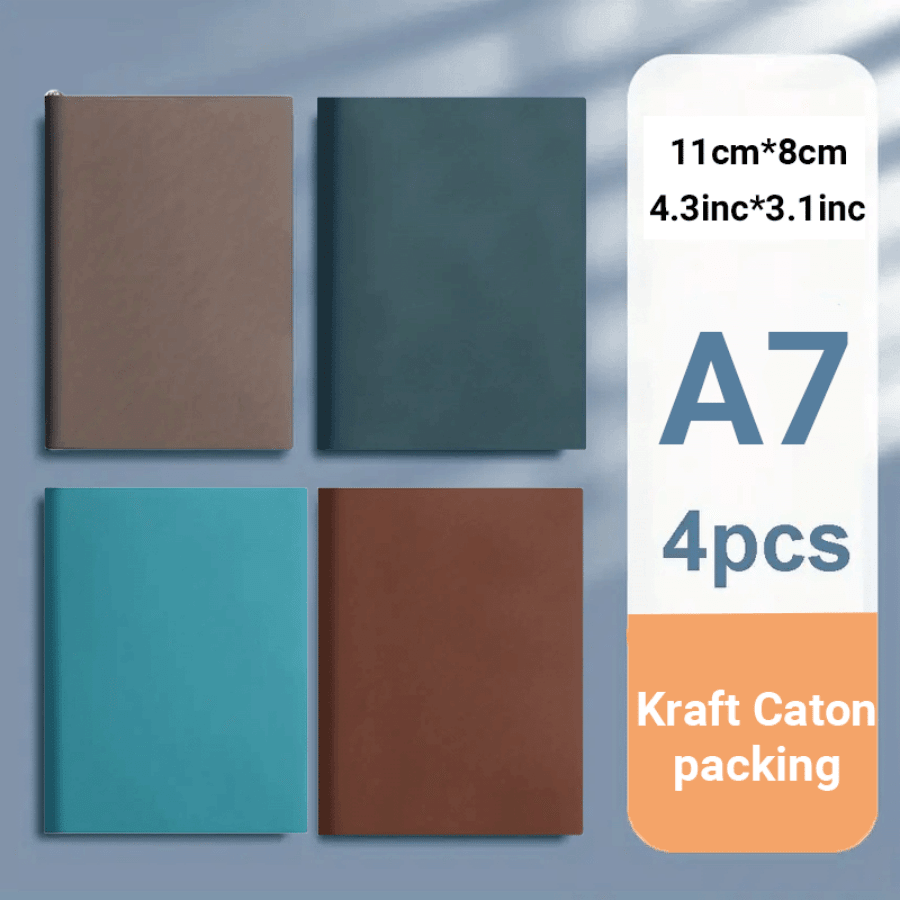 4PC A7 Sheepskin Universal Notebook, Doolin Paper Writing Smooth ...