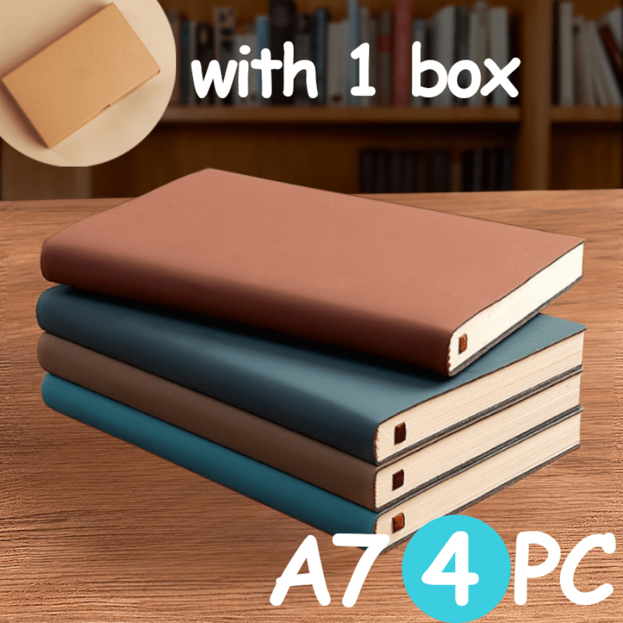 4PC A7 Sheepskin Universal Notebook, Doolin Paper Writing Smooth ...