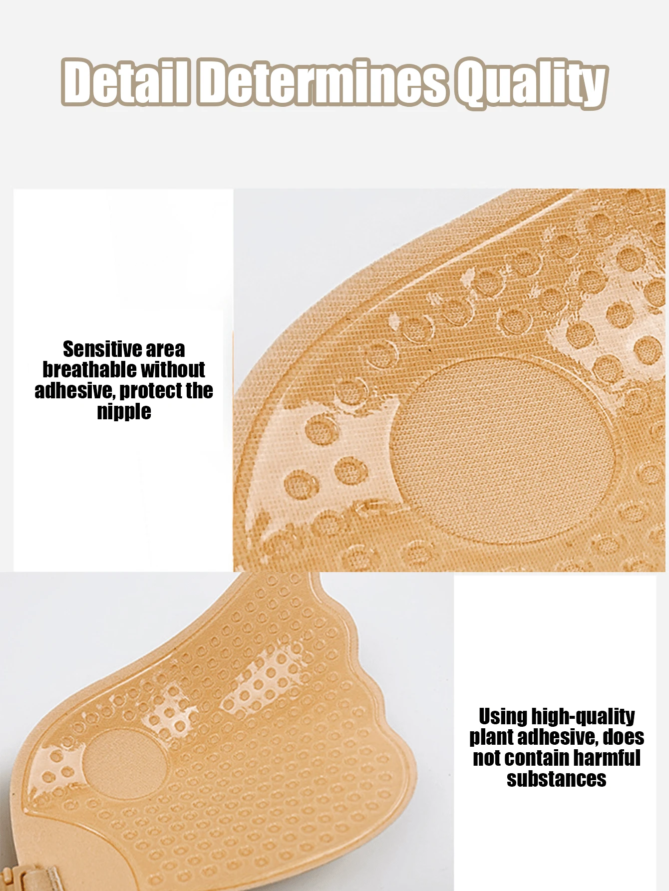 1 Pack Invisible Bra + 10 Disposable Non-Woven Breast Patch No ...