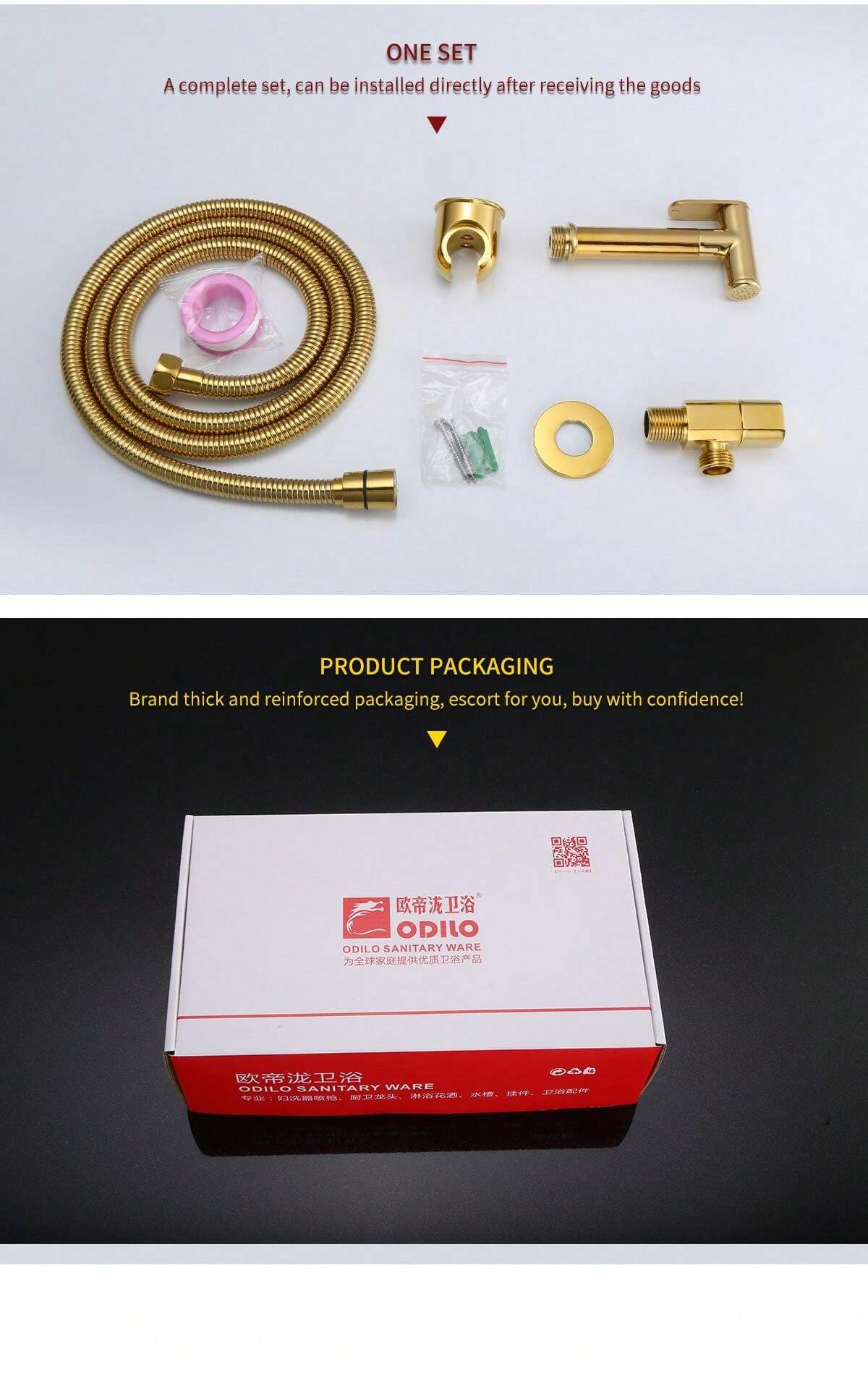 Aodeliang Full Copper Toilet Spray Gun With Angle Valve, Toilet ...