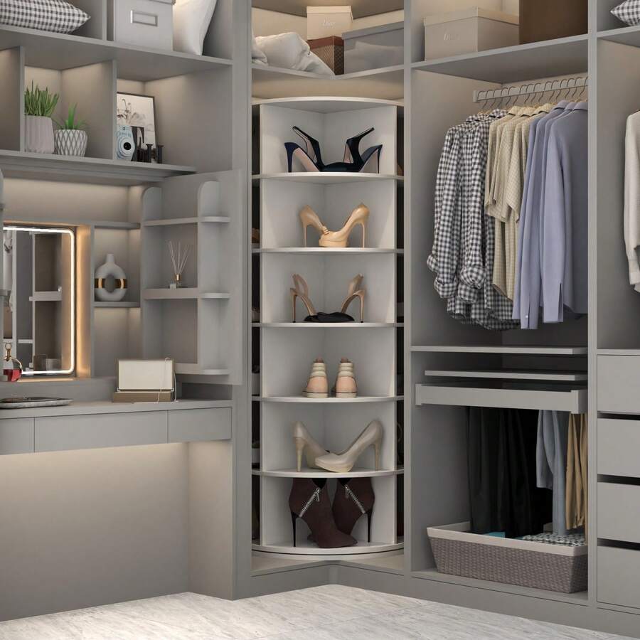 Rotating Shoe Rack, 6-Tier Spinning Shoe Rack Tower, Free Standing 360 ...