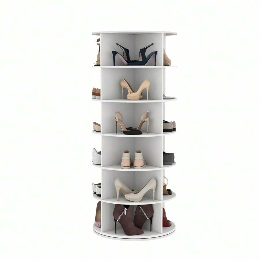 Rotating Shoe Rack, 6-Tier Spinning Shoe Rack Tower, Free Standing 360 ...