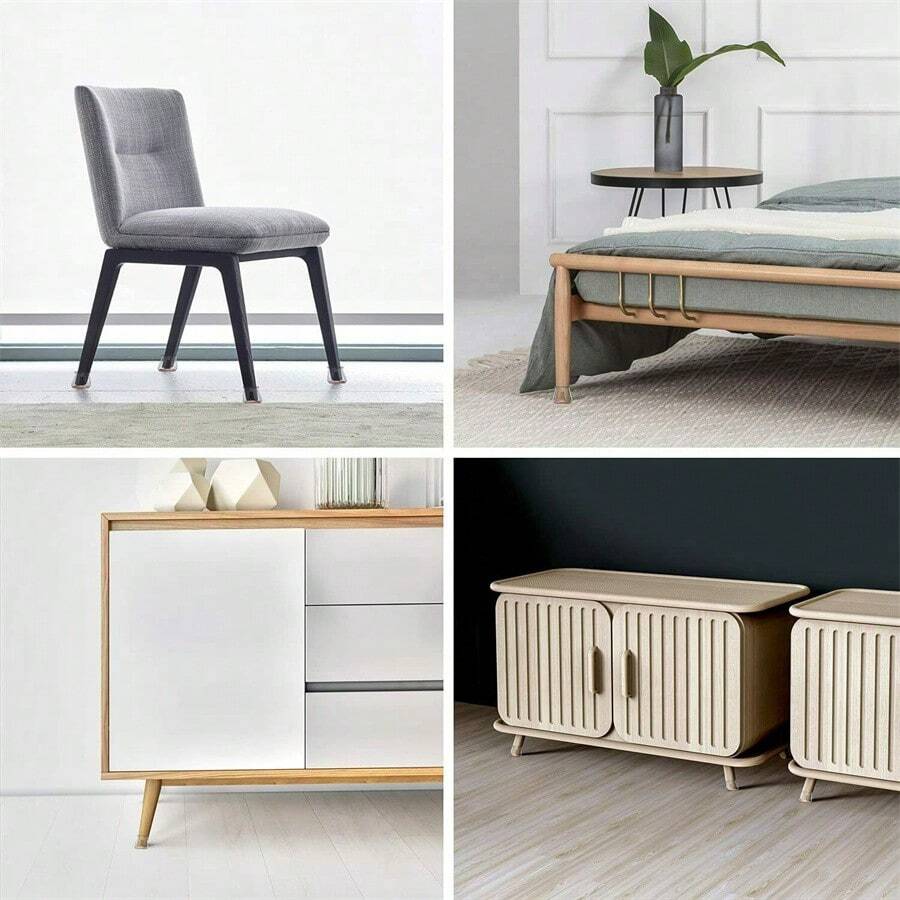 24 Packs Upgraded Ruby Slider Chair Leg Protector Hardwood Floors Fits ...